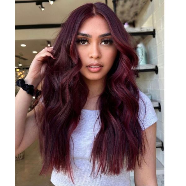 Deep Cherry Hair Color - Behindthechair.com