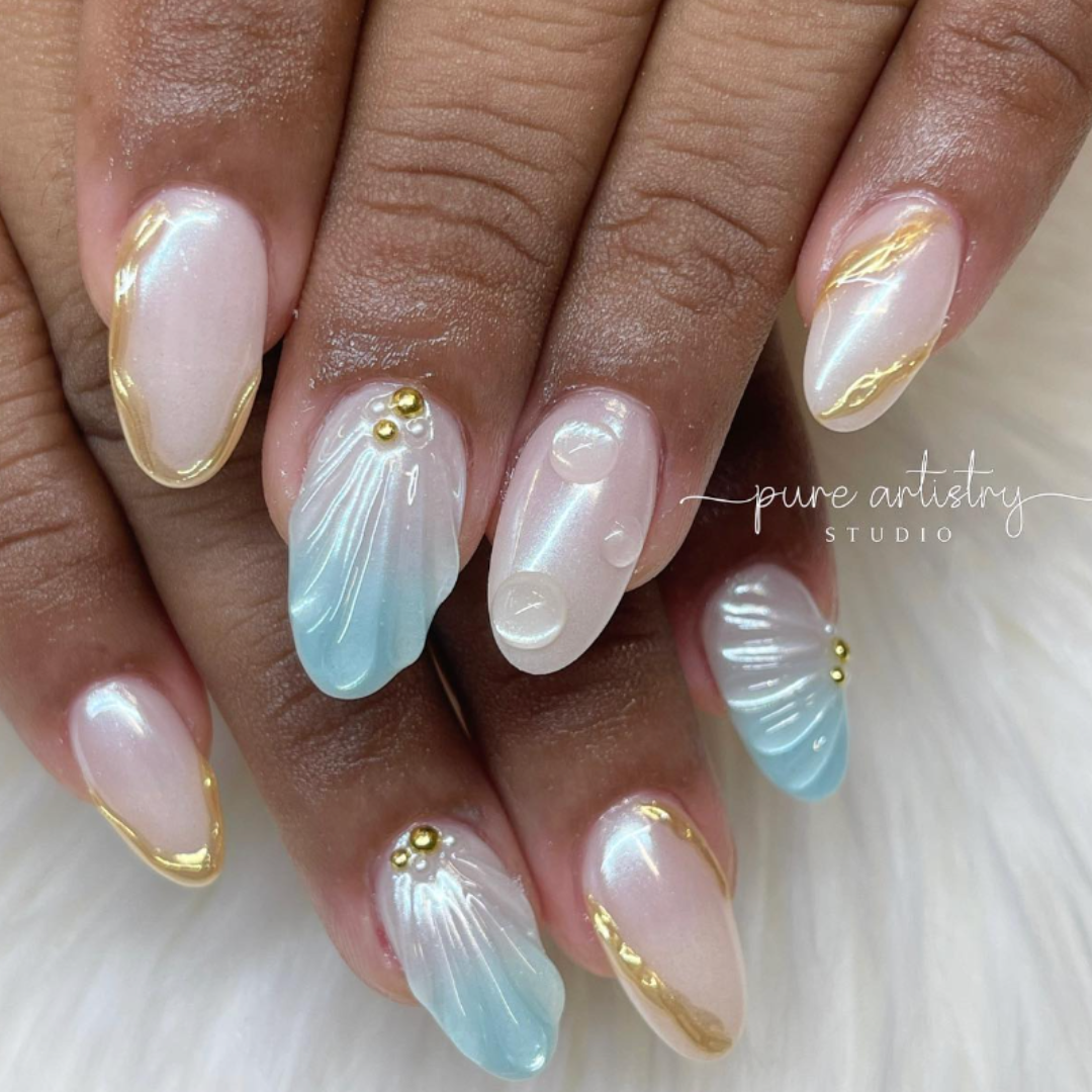 40+ Seashell Nail Ideas For Summer